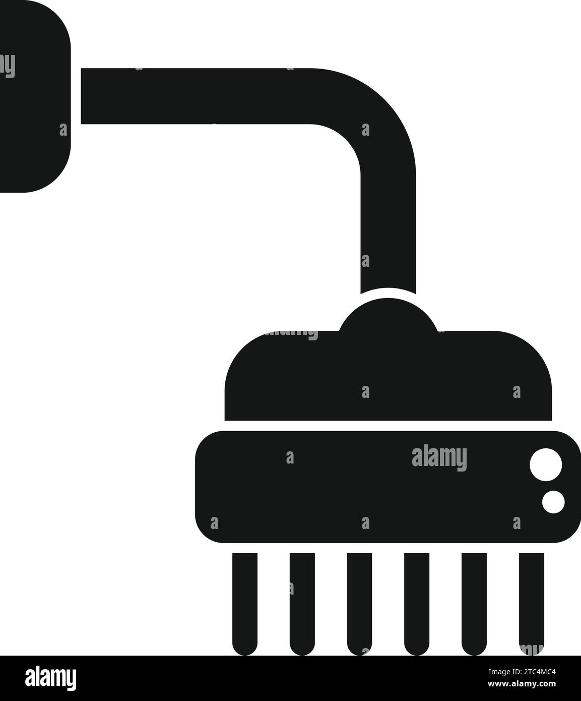 Spray Bath Drops Icon Simple Vector Shower Head Spa Restroom Stock Vector Image And Art Alamy