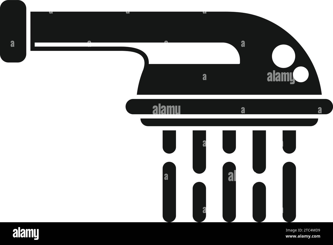 Washroom metal icon simple vector. Tubing sign wet. Shower head Stock ...