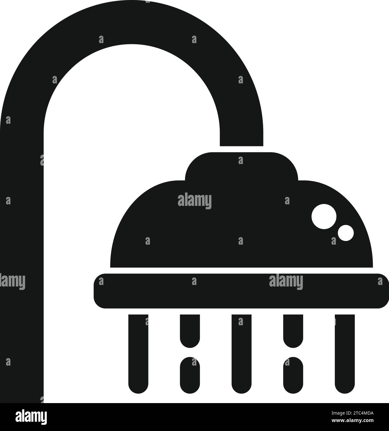 Wash clean bath icon simple vector. Restroom hose spa. Shower head ...