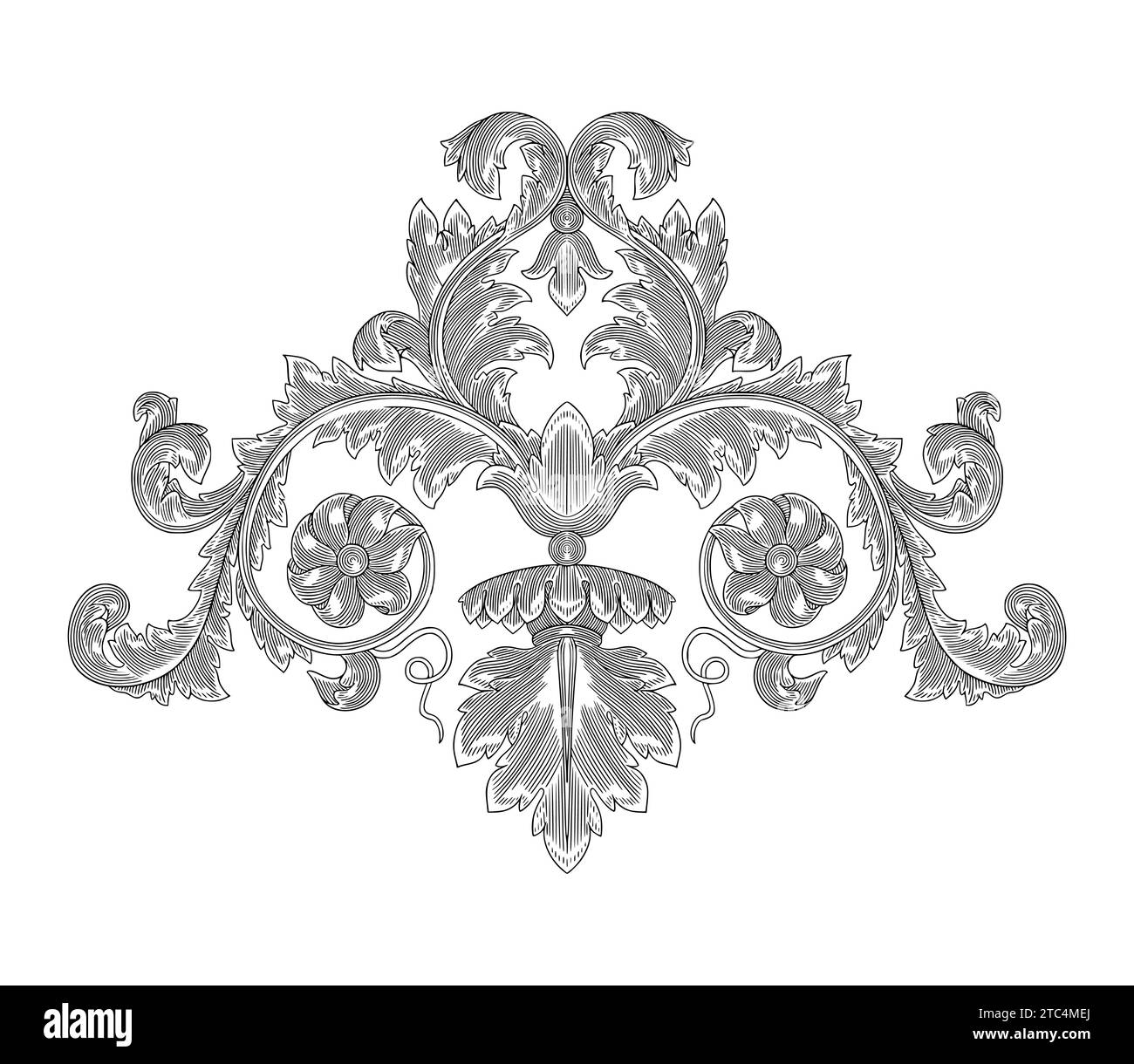 Victorian Scroll Tattoo Art