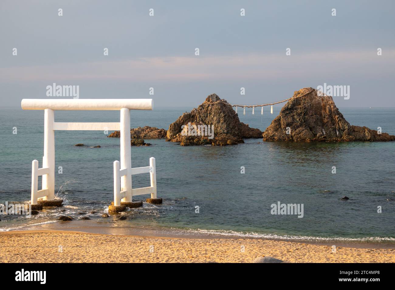 Sakurai Futamigaura Shrine on a beach near Fukuoka, Japan Stock Photo ...