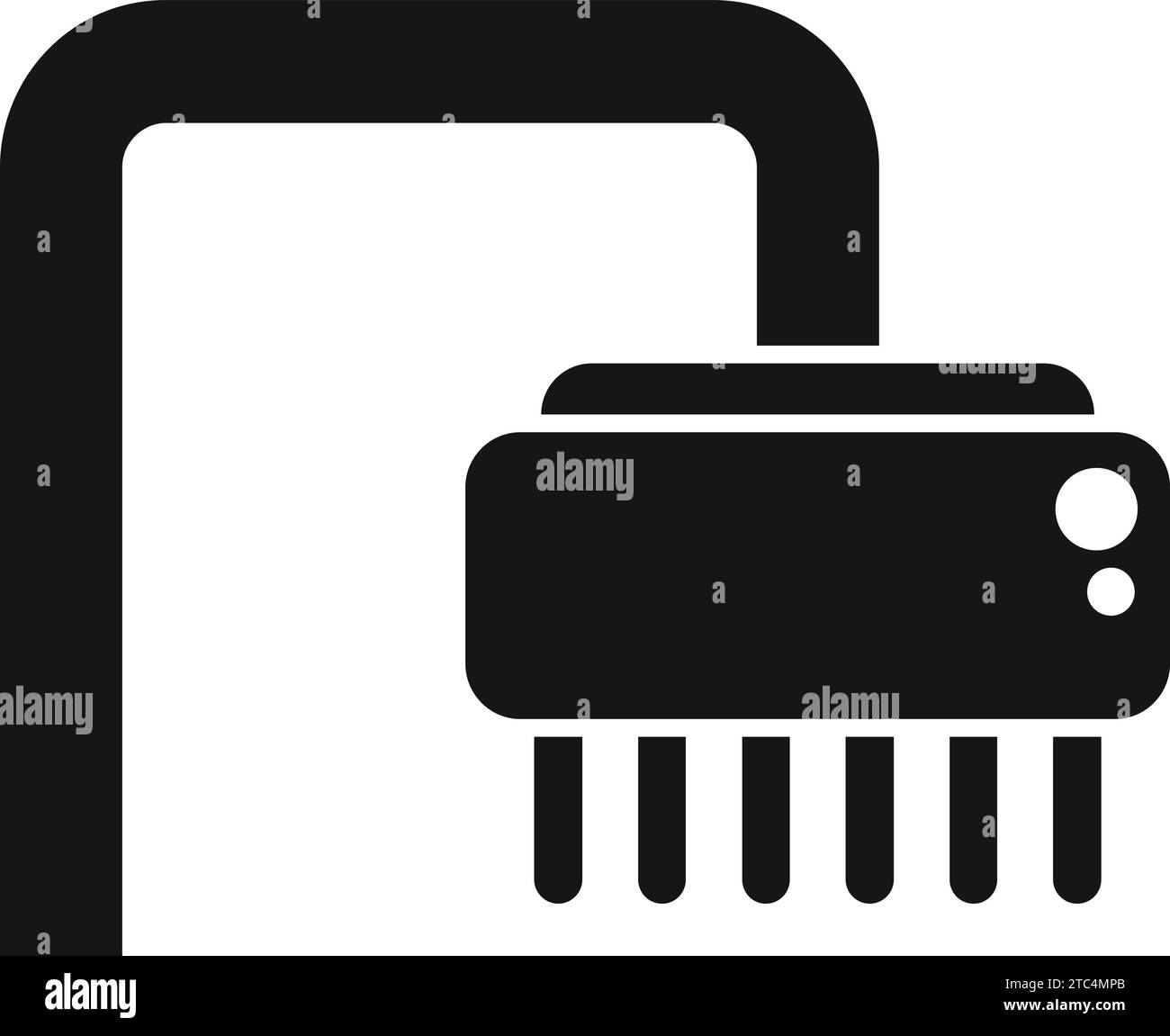 Bathroom shower head icon simple vector. Cold room. Sign liquid nozzle ...