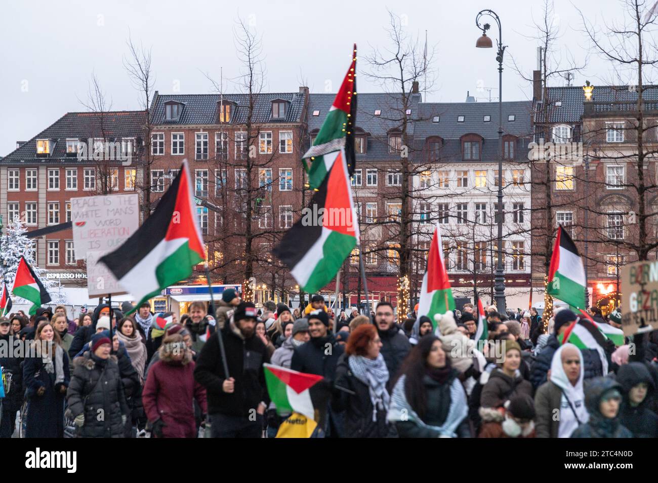 Copenhagen, Denmark. 10th Dec, 2023. Large Pro-Palestine demonstration ...