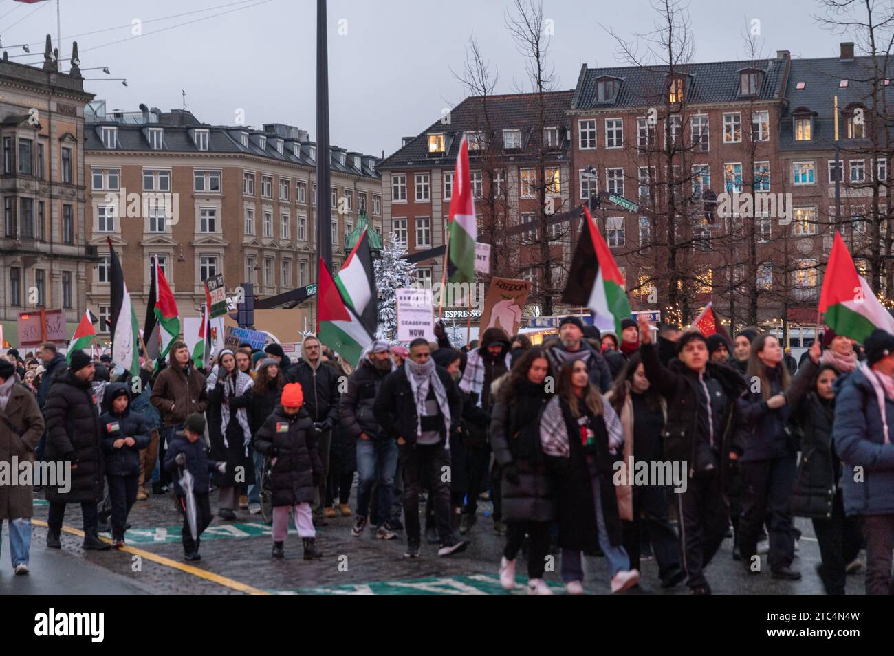 Copenhagen, Denmark. 10th Dec, 2023. Large Pro-Palestine demonstration ...
