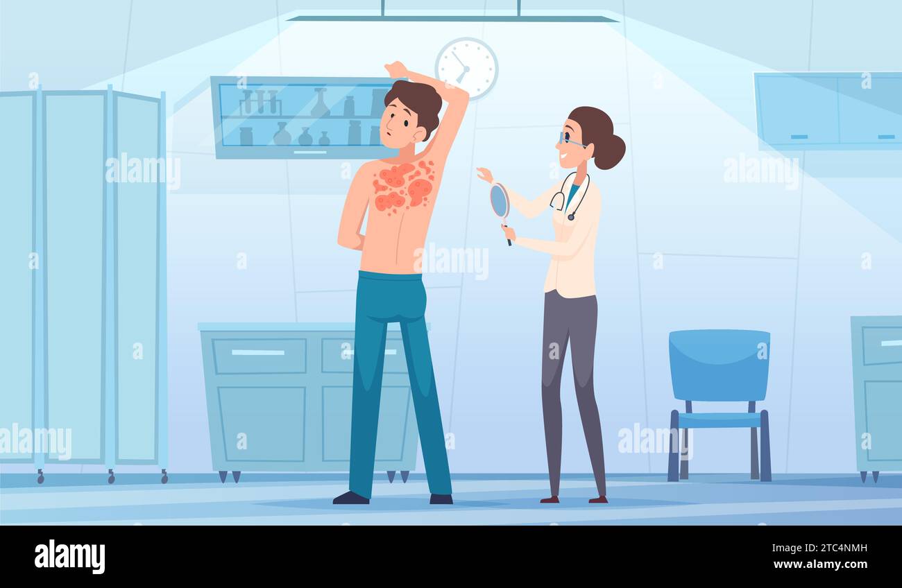 Dermatologist. Doctor appointment patient with problem skin exact ...