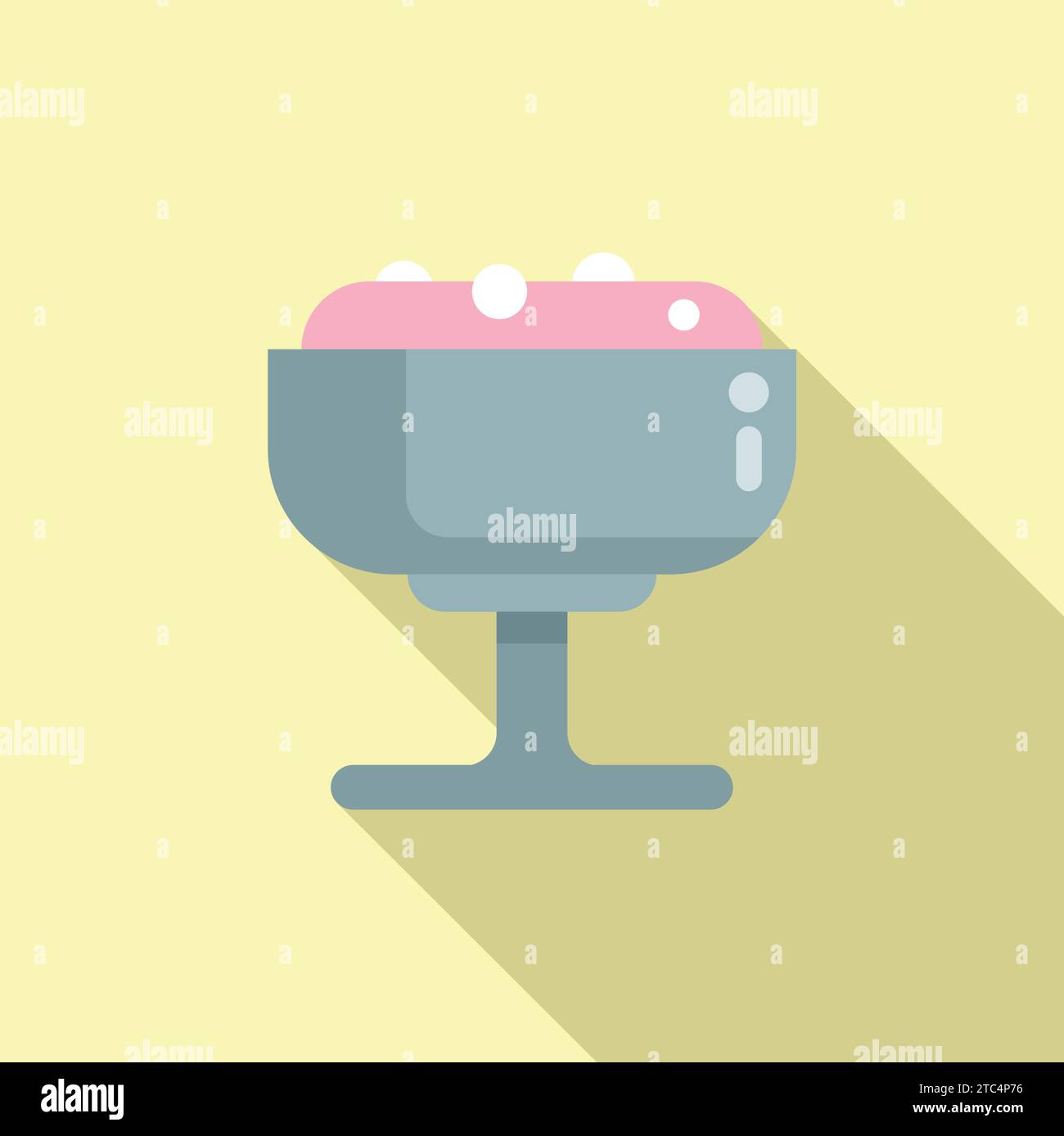Milk gelato icon flat vector. Frozen shake. Ice cream summer product ...