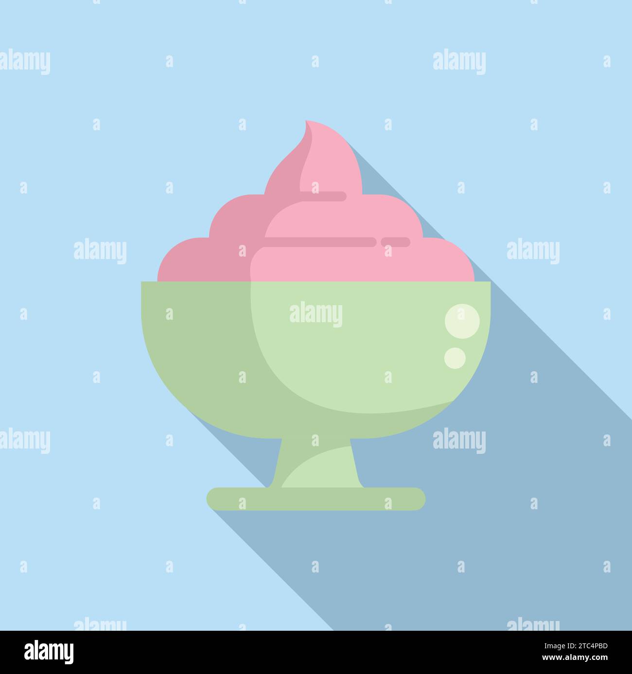 Swirl fruits gelato icon flat vector. Ice cream frozen. Summer food ...