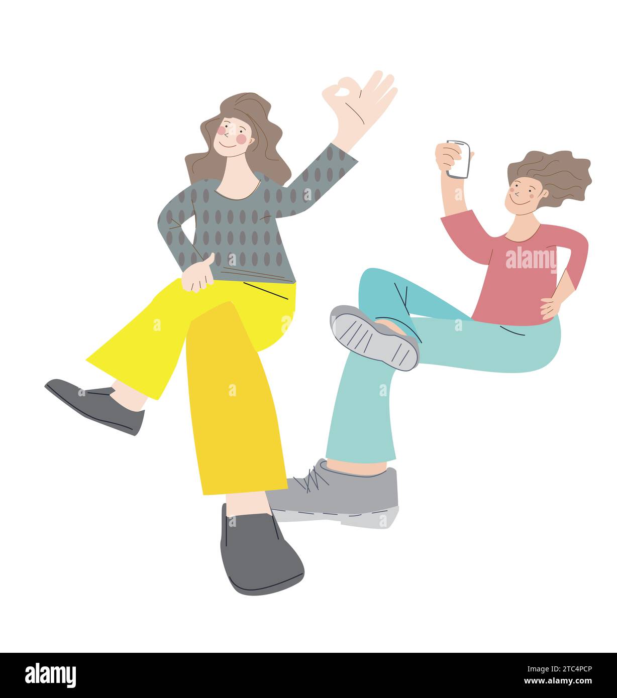 people gesture graphic illustration. doodle human drawing Stock Photo ...