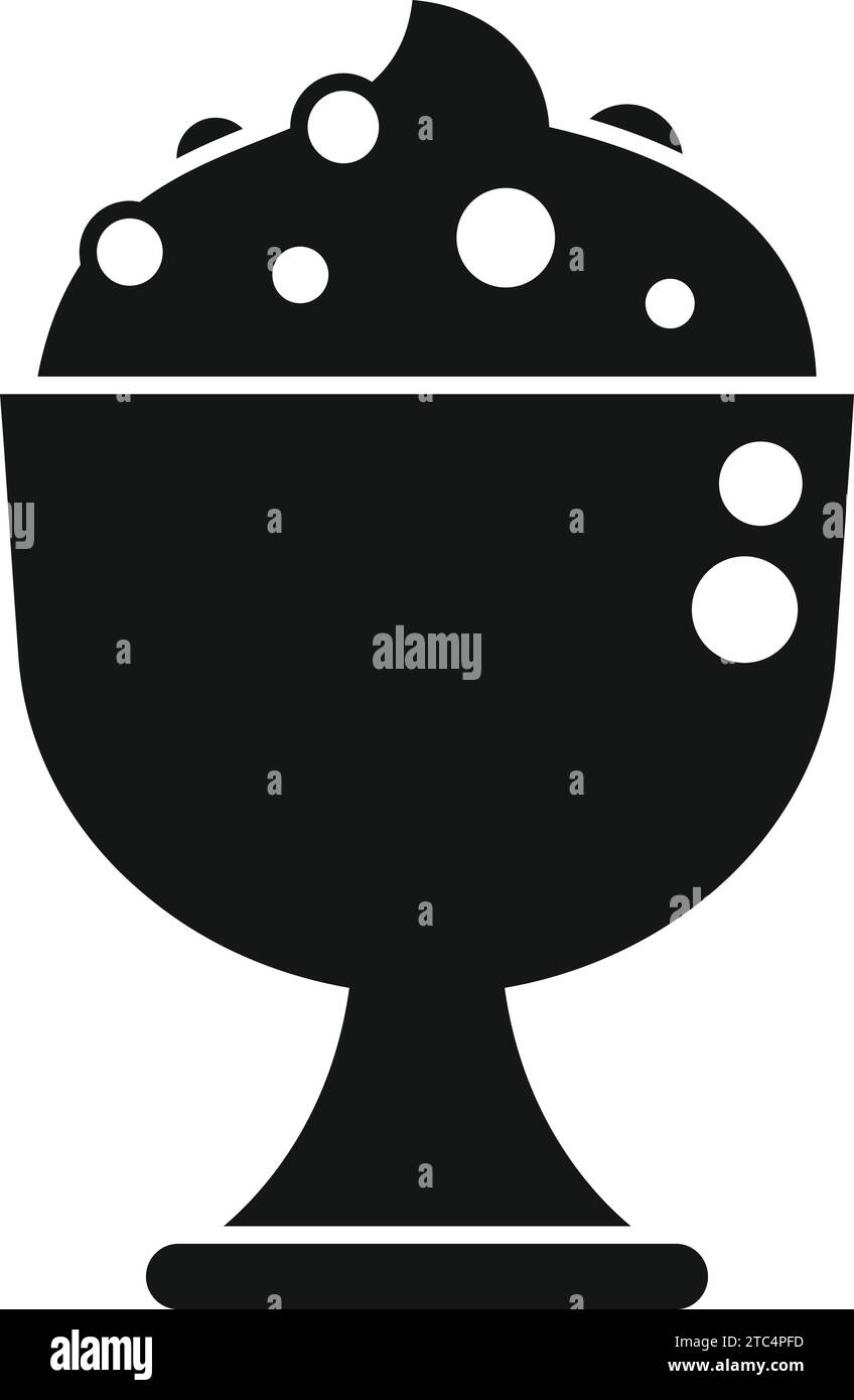 Frozen milk gelato icon simple vector. Ice cream swirl. Summer vanilla ...