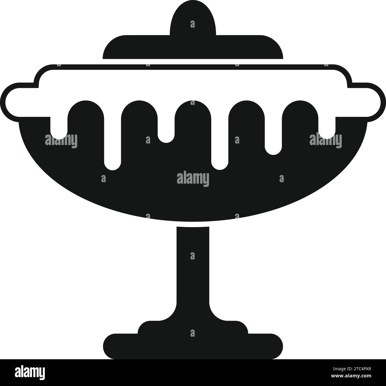 Shake frozen gelato icon simple vector. Summer ice cream. Swirl vanilla ...