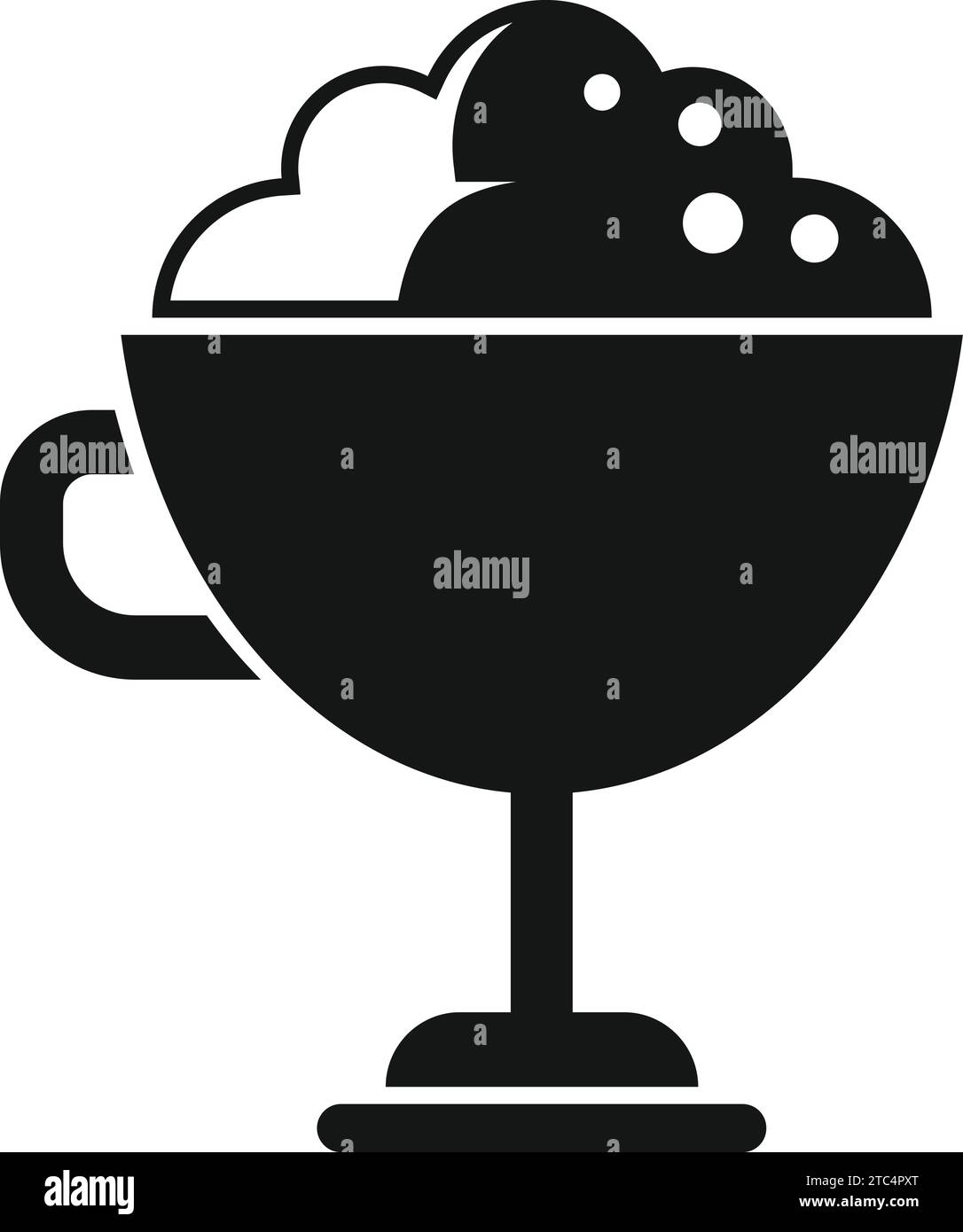 Cookies ice cream pot icon simple vector. Gelato frozen. Summer food ...