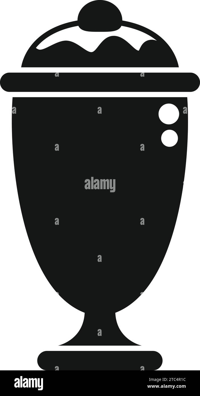 Banana gelato bowl icon simple vector. Frozen dessert. Flavor drink cup ...
