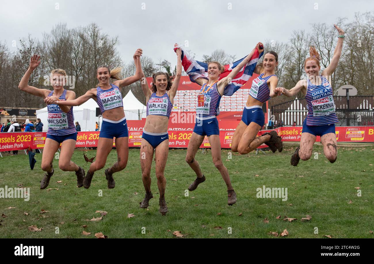 Brussels, Belgium. 10th Dec, 2023. Tia Wilson, Olivia Mason, Eloise ...