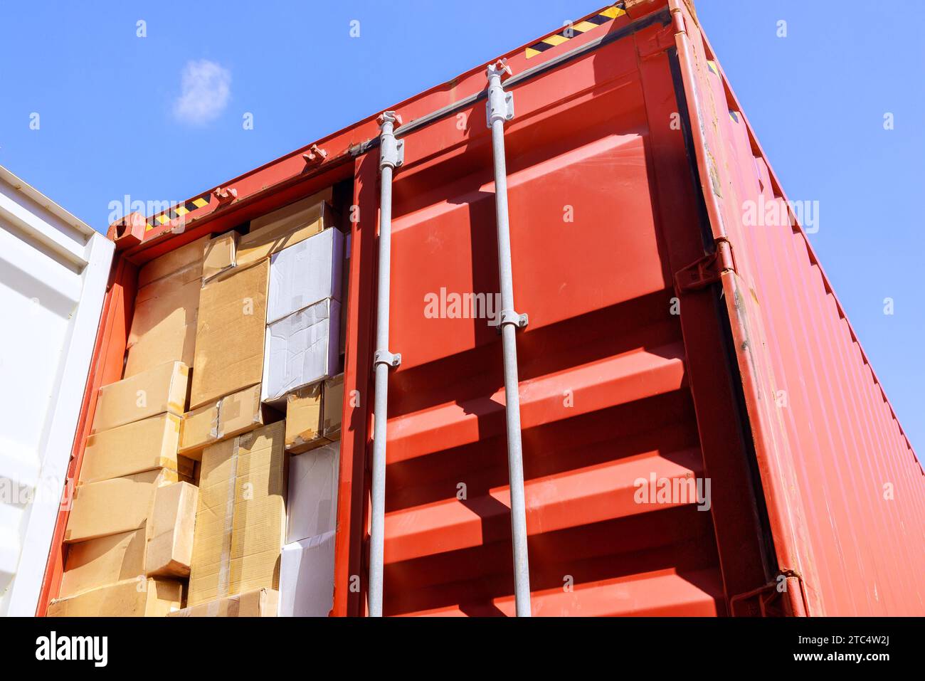 Full stacking packs box shipping container ready for export Stock Photo ...