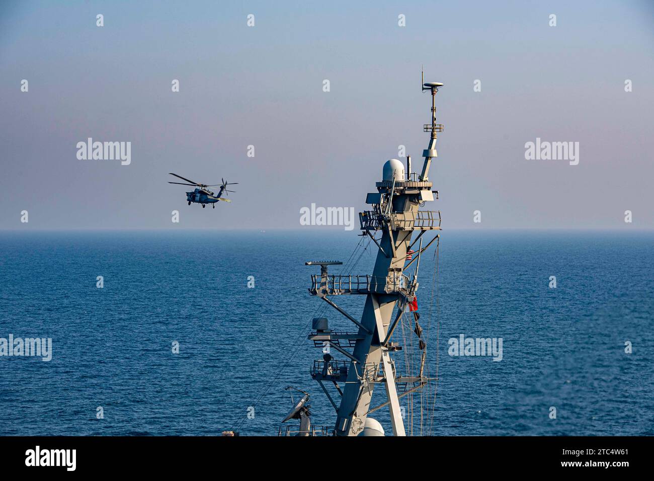 An MH-60S Sea Hawk helicopter, attached to the "Dusty Dogs" of ...