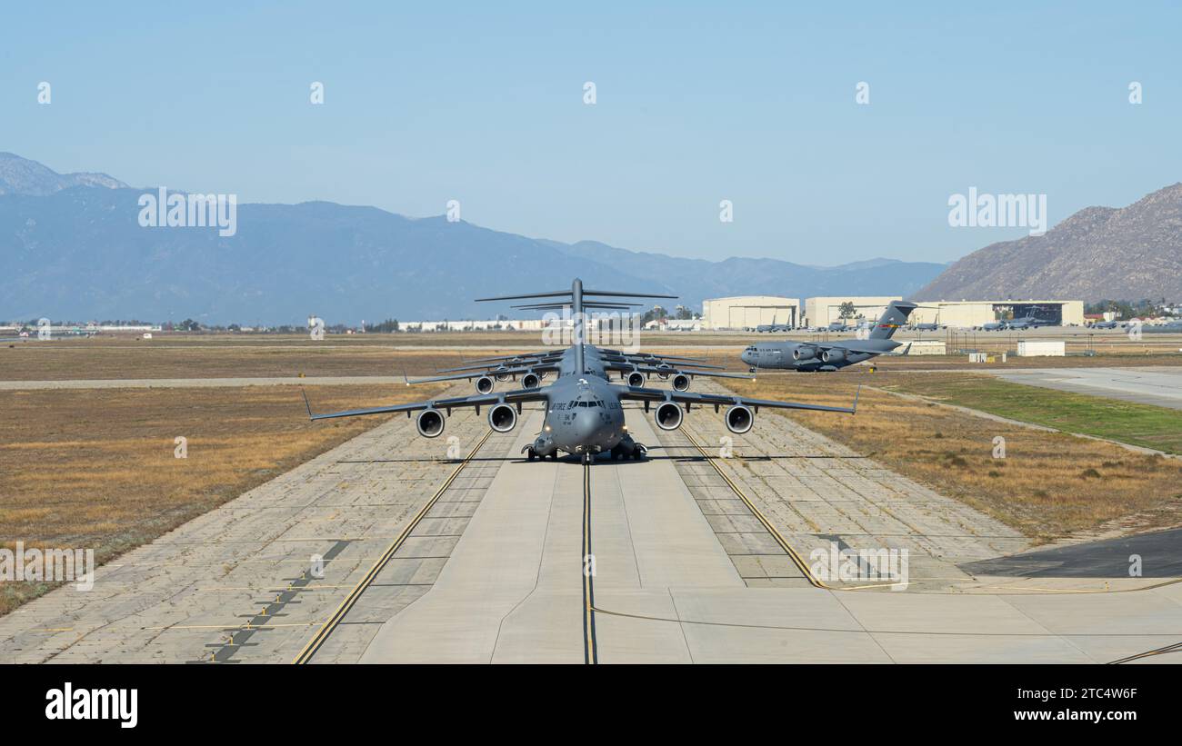 The final C-17 Globemaster gets ready to join the Elephant Walk at ...