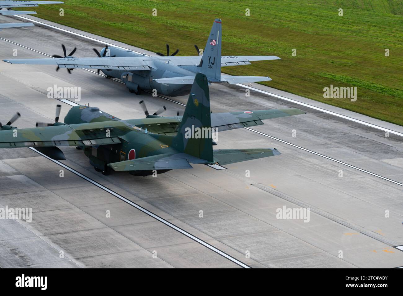 A Japan Air Self-Defense Force (JASDF) C-130H Hercules assigned to the ...