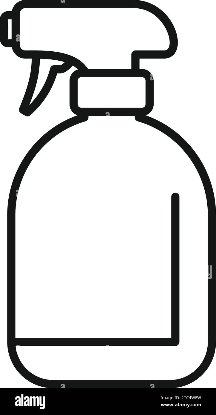 Nozzle sprayer icon outline vector. Palm cleanse safe. Clean container ...