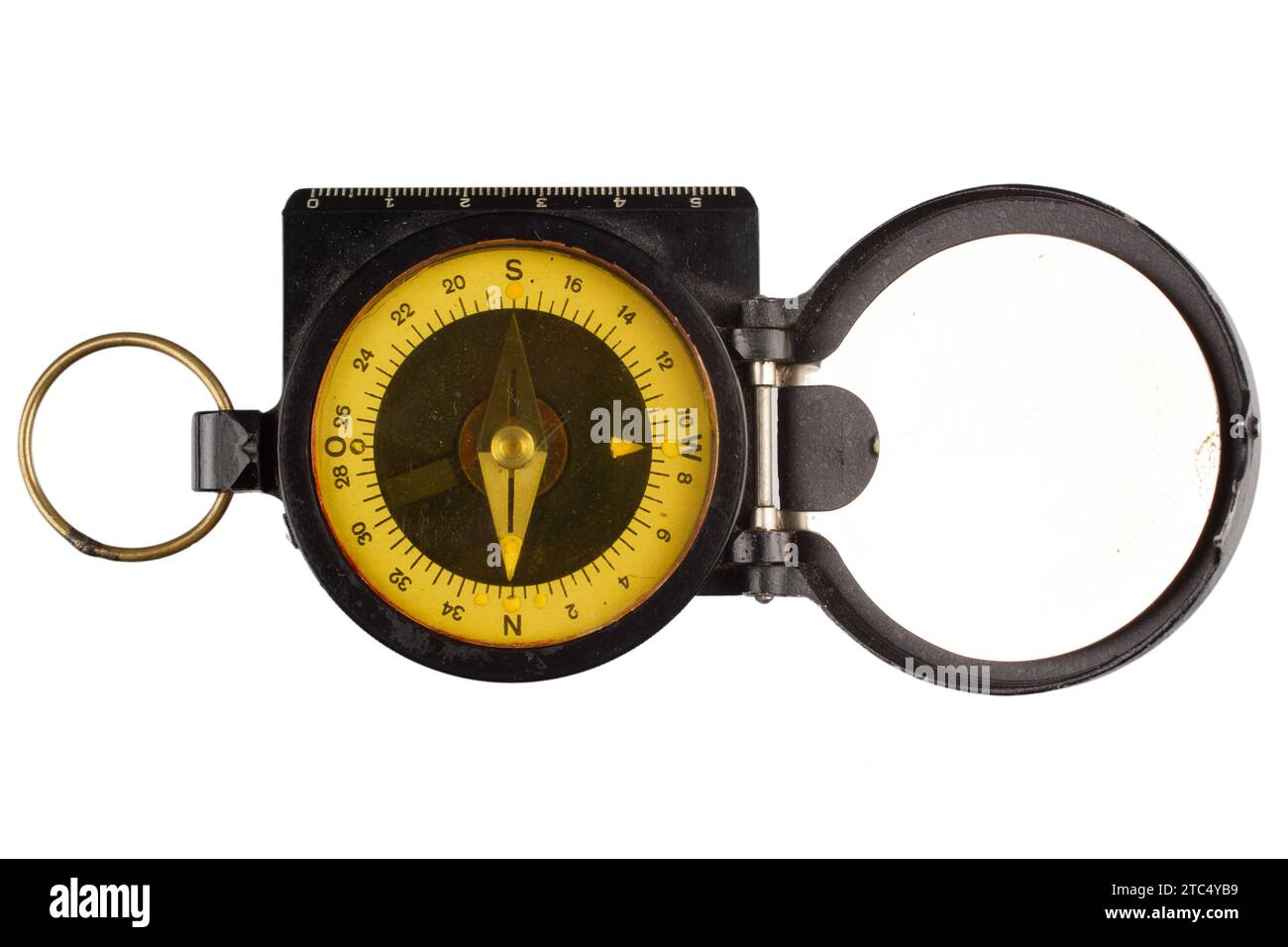 Vintage retro compass isolated on white Stock Photo - Alamy