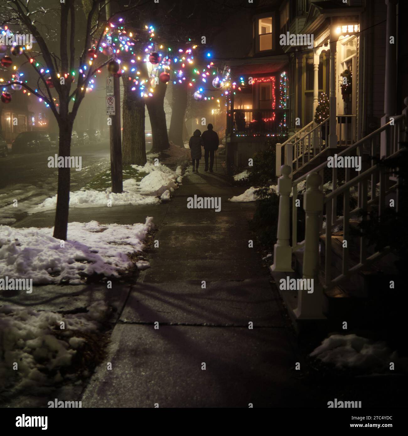 Halifax, Nova Scotia, Canada. December 10th, 2023. A couple out on an ...