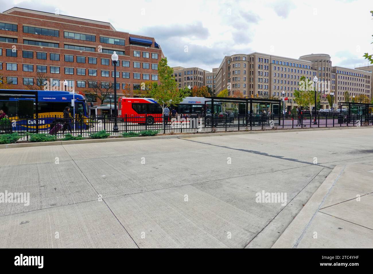 People at the King Street - Old Town Station and Bus Bay, buses at ...