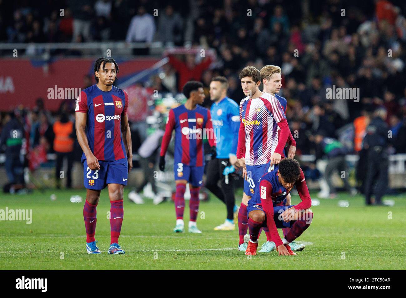Barcelona, Spain. 10th Dec, 2023. Barcelona players disappointed after ...