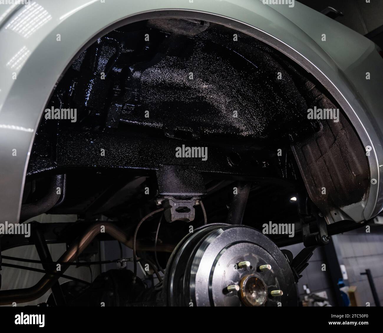 Car underbody with anti-corrosion protection Stock Photo - Alamy