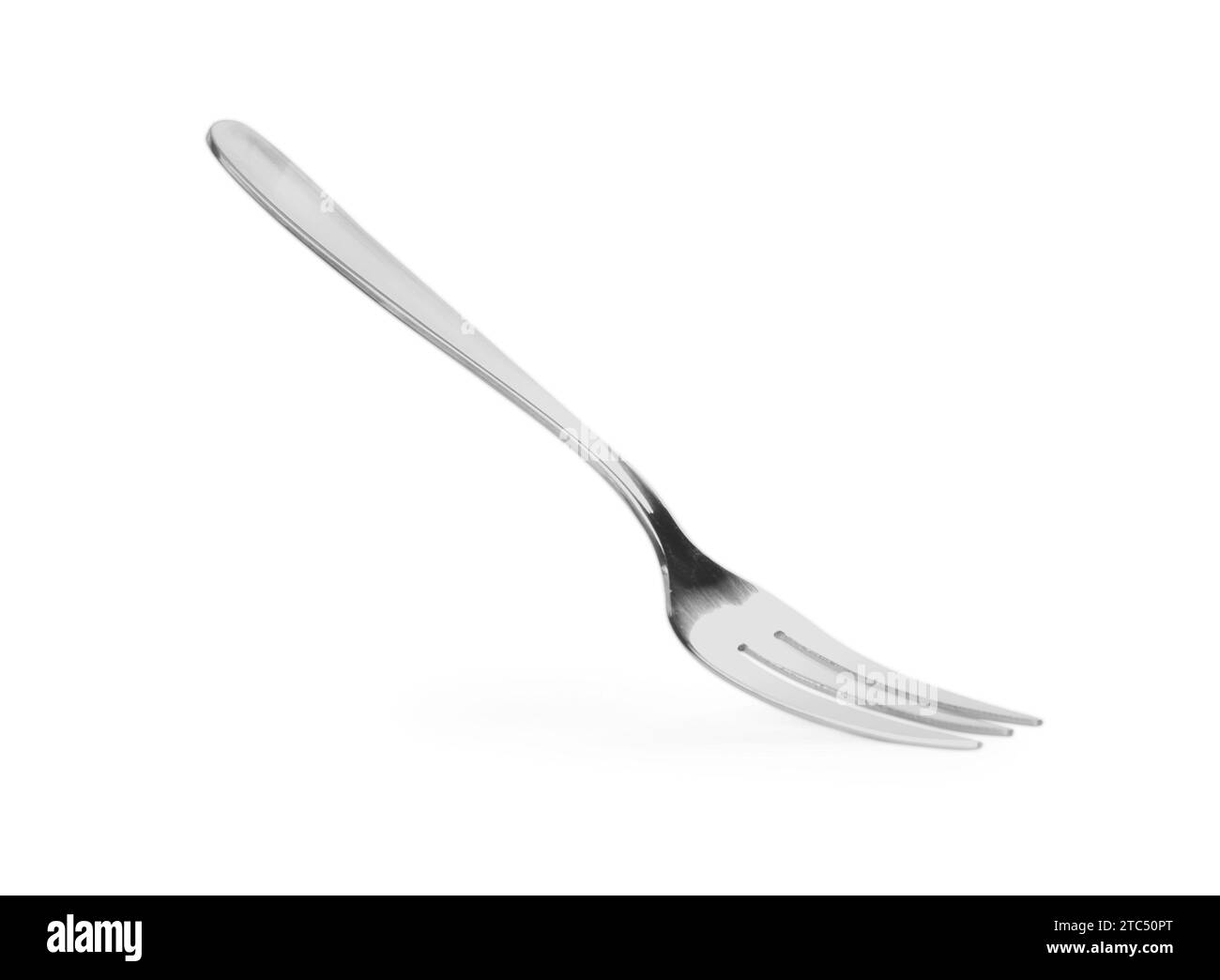 New clean shiny fork isolated on white Stock Photo - Alamy