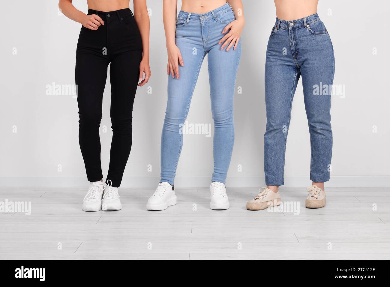 Closeup female legs in jeans hi-res stock photography and images - Alamy