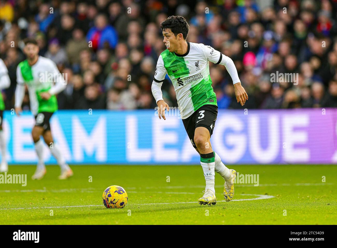 Liverpool midfield player Wataru Endo during the Premier League match ...