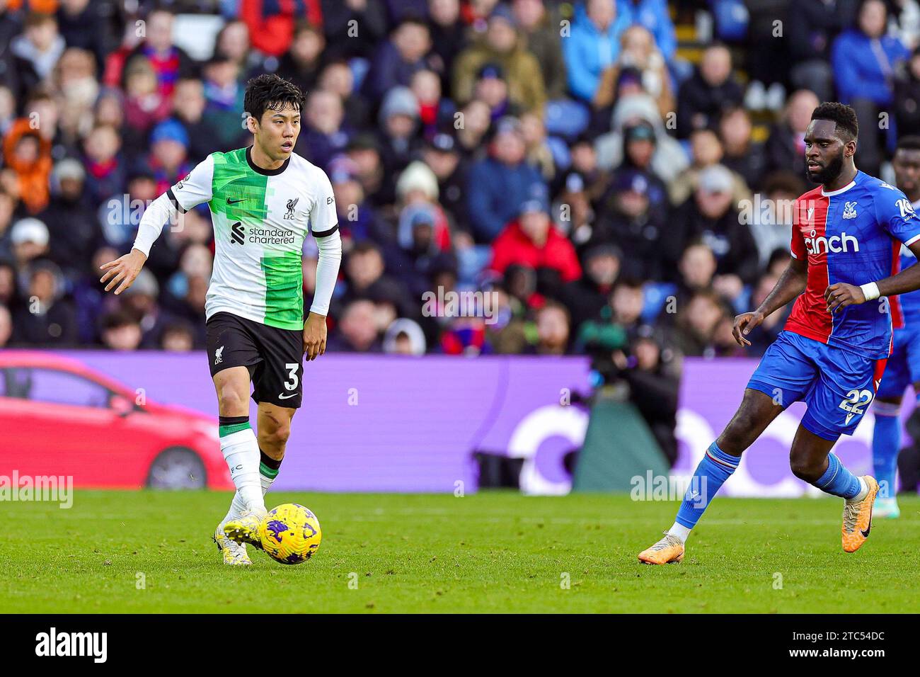 Liverpool midfield player Wataru Endo during the Premier League match ...