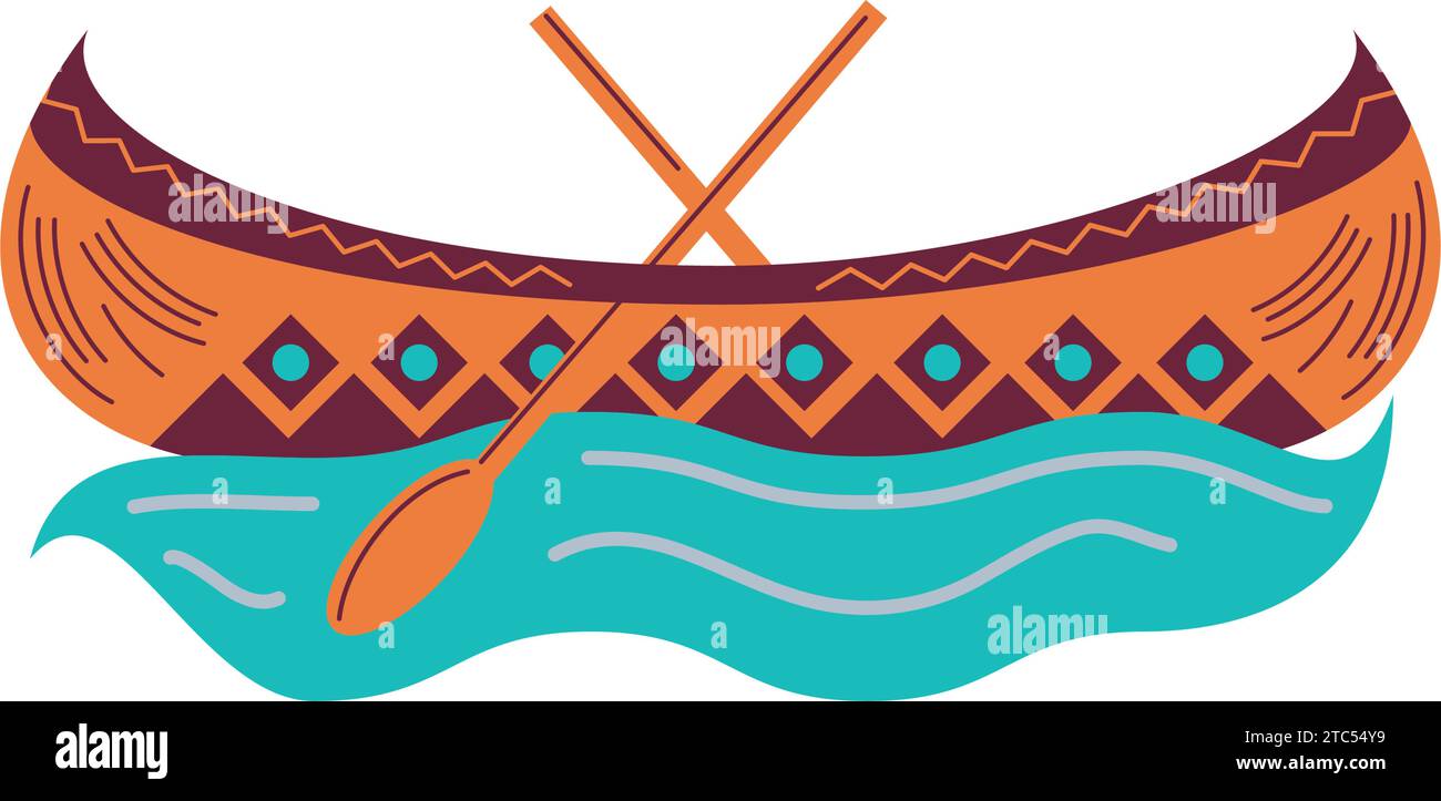 Native Canoe Clipart