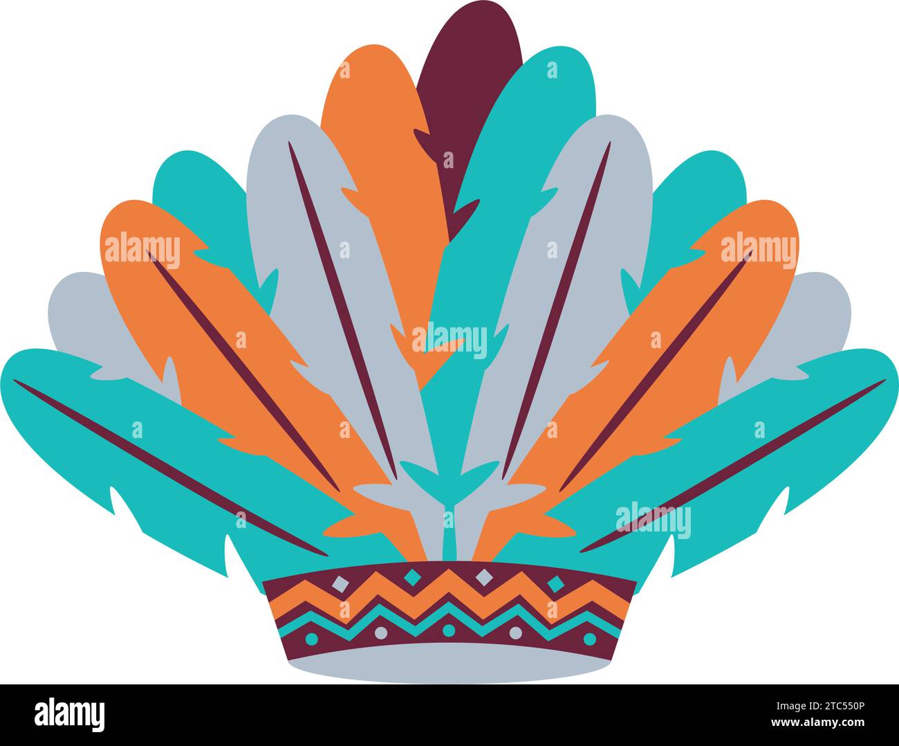 native american headdress with feathers Stock Vector Image & Art - Alamy