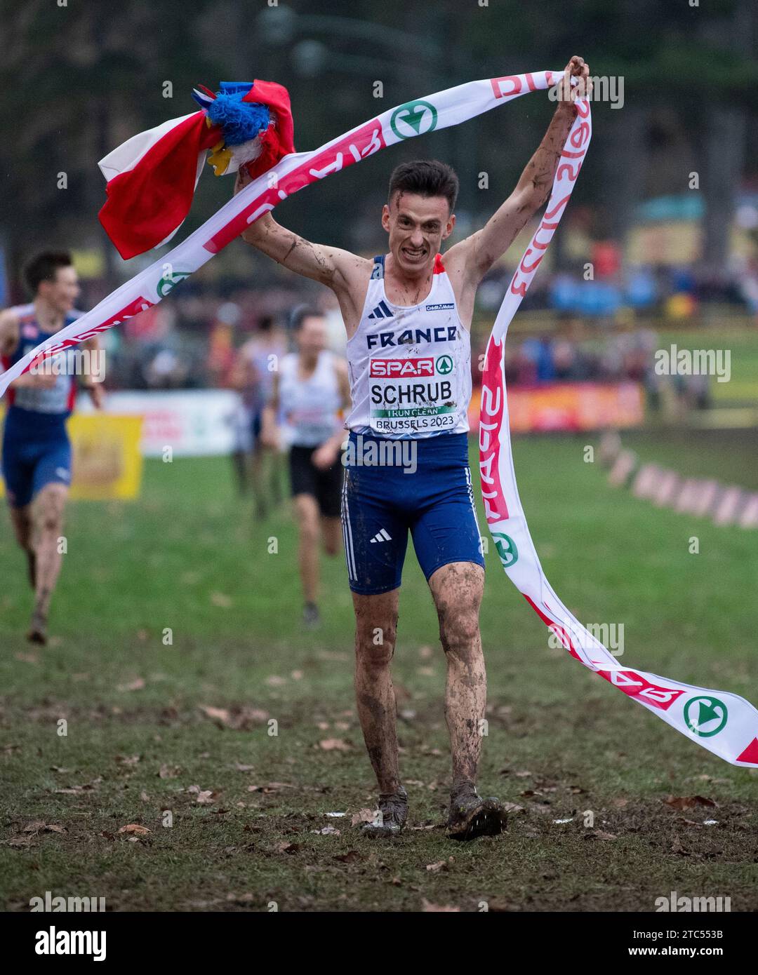 Brussels, Belgium. 10th Dec, 2023. Yann Schrub of France celebrate’s ...