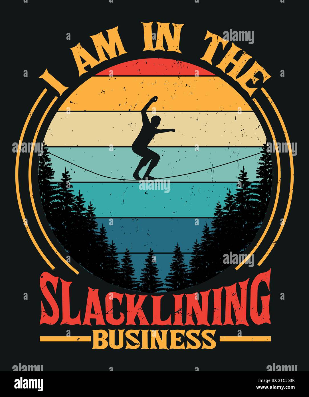 Slacklining design Stock Vector Images - Alamy