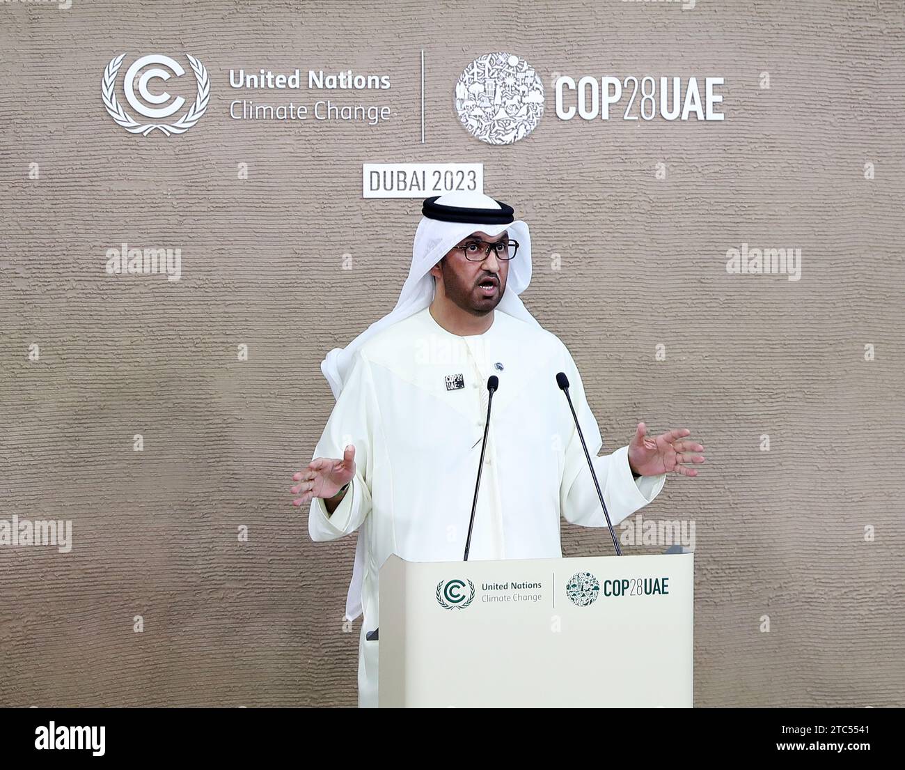 Dubai, United Arab Emirates. 10th Dec, 2023. COP28 President Sultan ...
