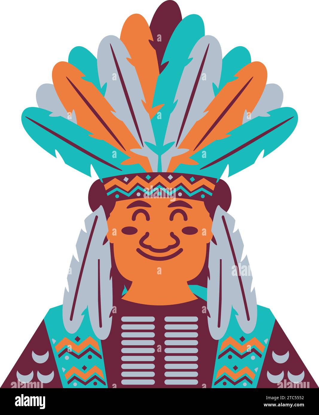 native american man character Stock Vector Image & Art - Alamy