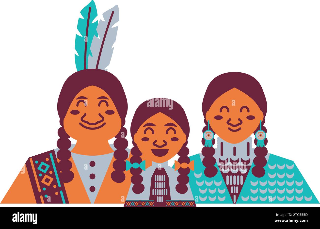 Native american indian family Stock Vector Images - Alamy