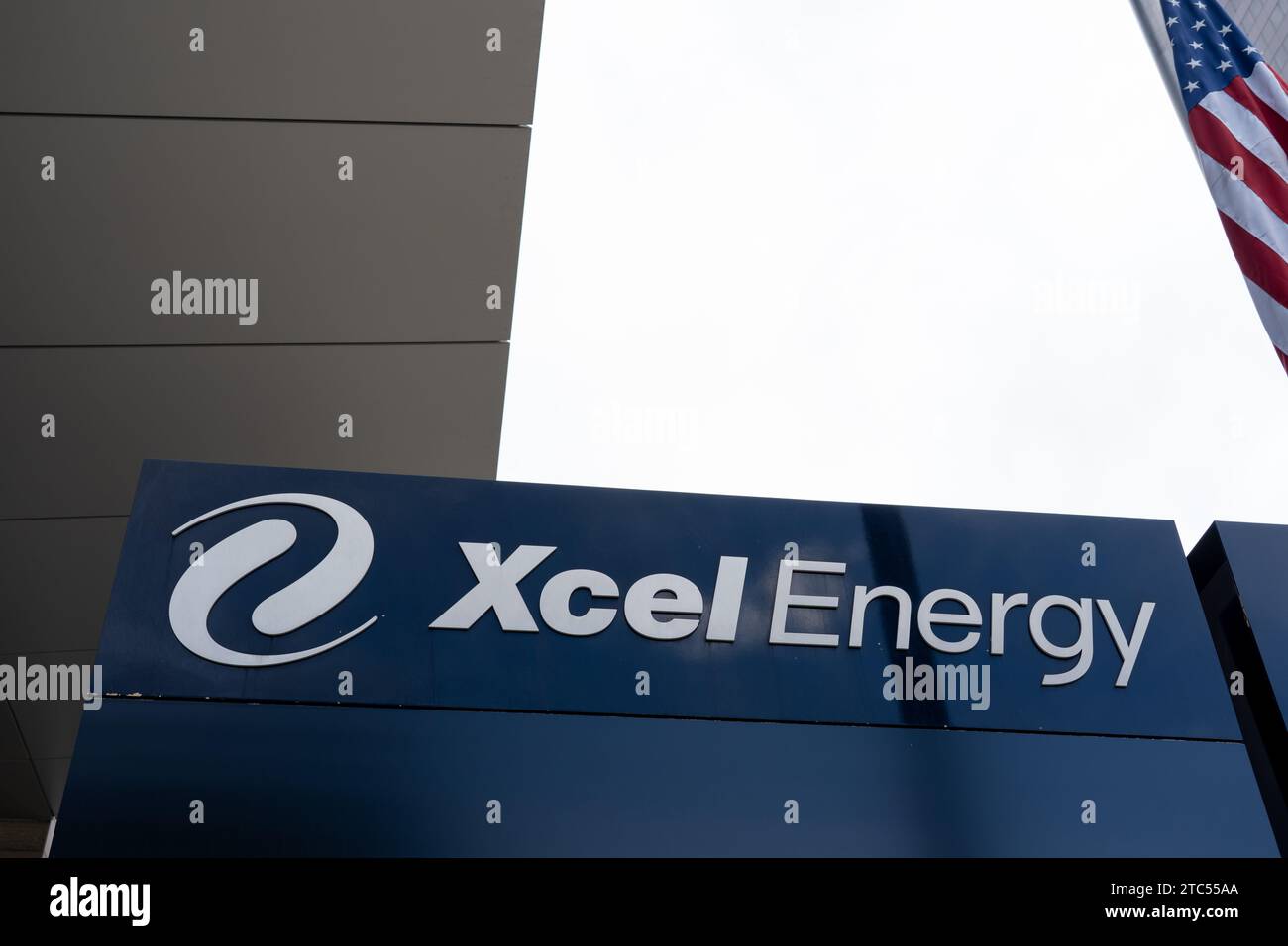 Xcel Energy sign at company’s office in Denver, Colorado, USA Stock ...