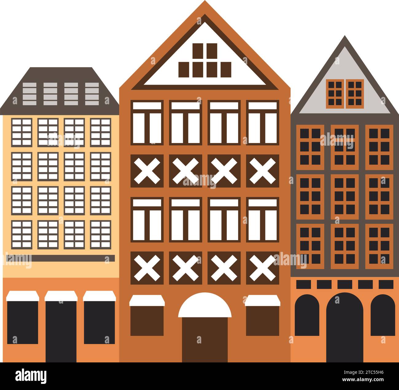germany romer frankfurt architecture Stock Vector Image & Art - Alamy
