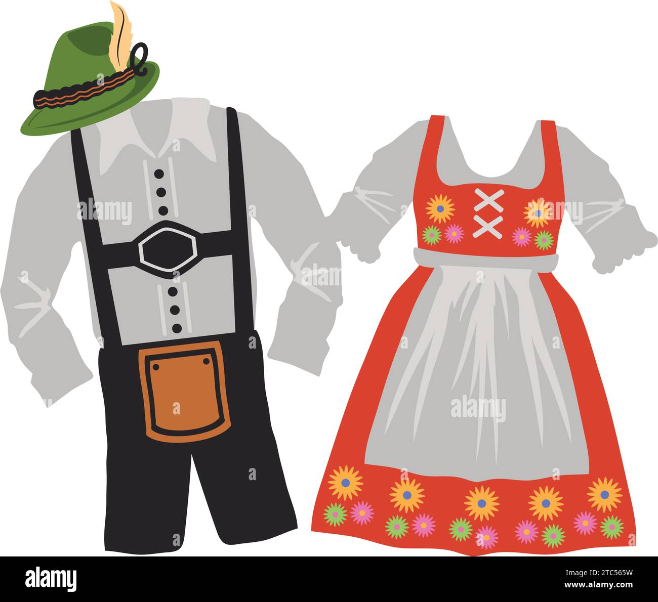 Traditional clothing lederhosen Stock Vector Images - Alamy