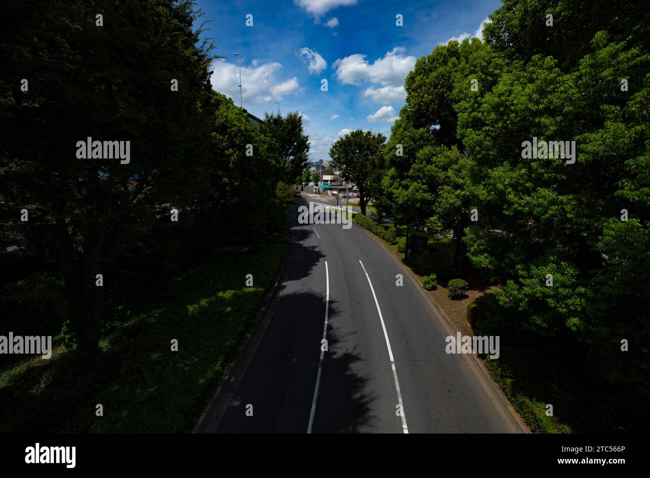 An empty downtown street in Takashimadaira Tokyo wide shot Stock Photo ...