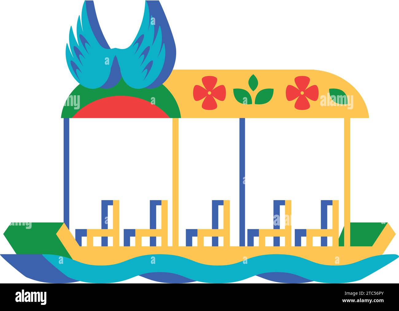 mexico trajinera recreational Stock Vector Image & Art - Alamy
