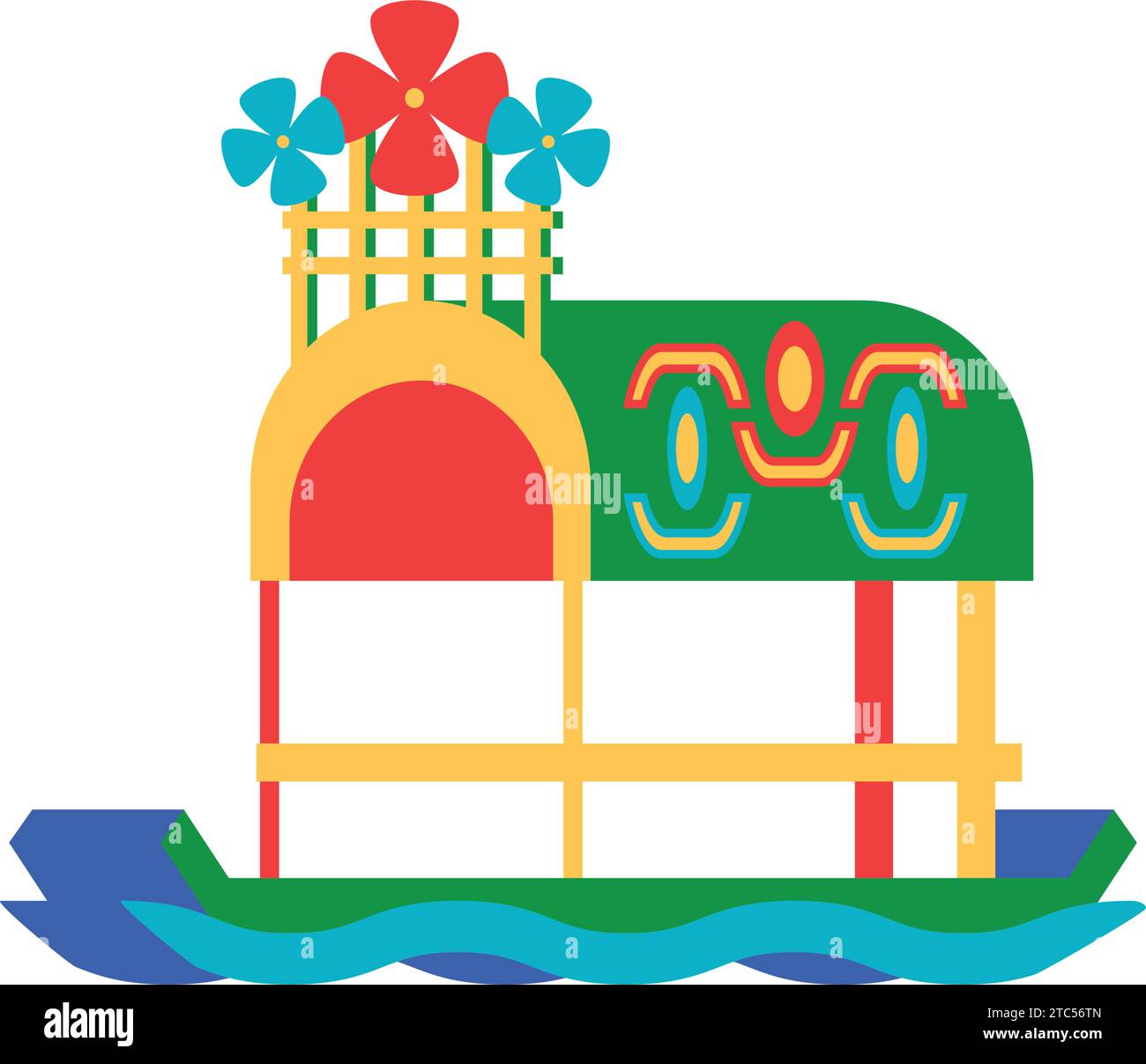 mexico trajinera indigenous Stock Vector Image & Art - Alamy