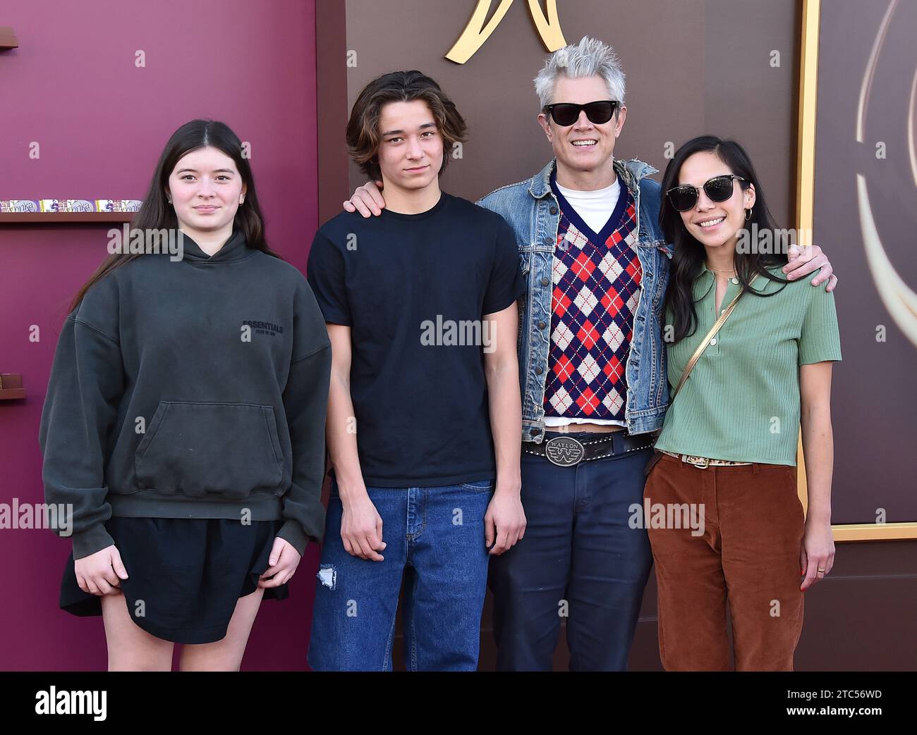 Westwood, USA. 10th Dec, 2023. Arlo Clapp, Rocko Akira Clapp, Johnny ...