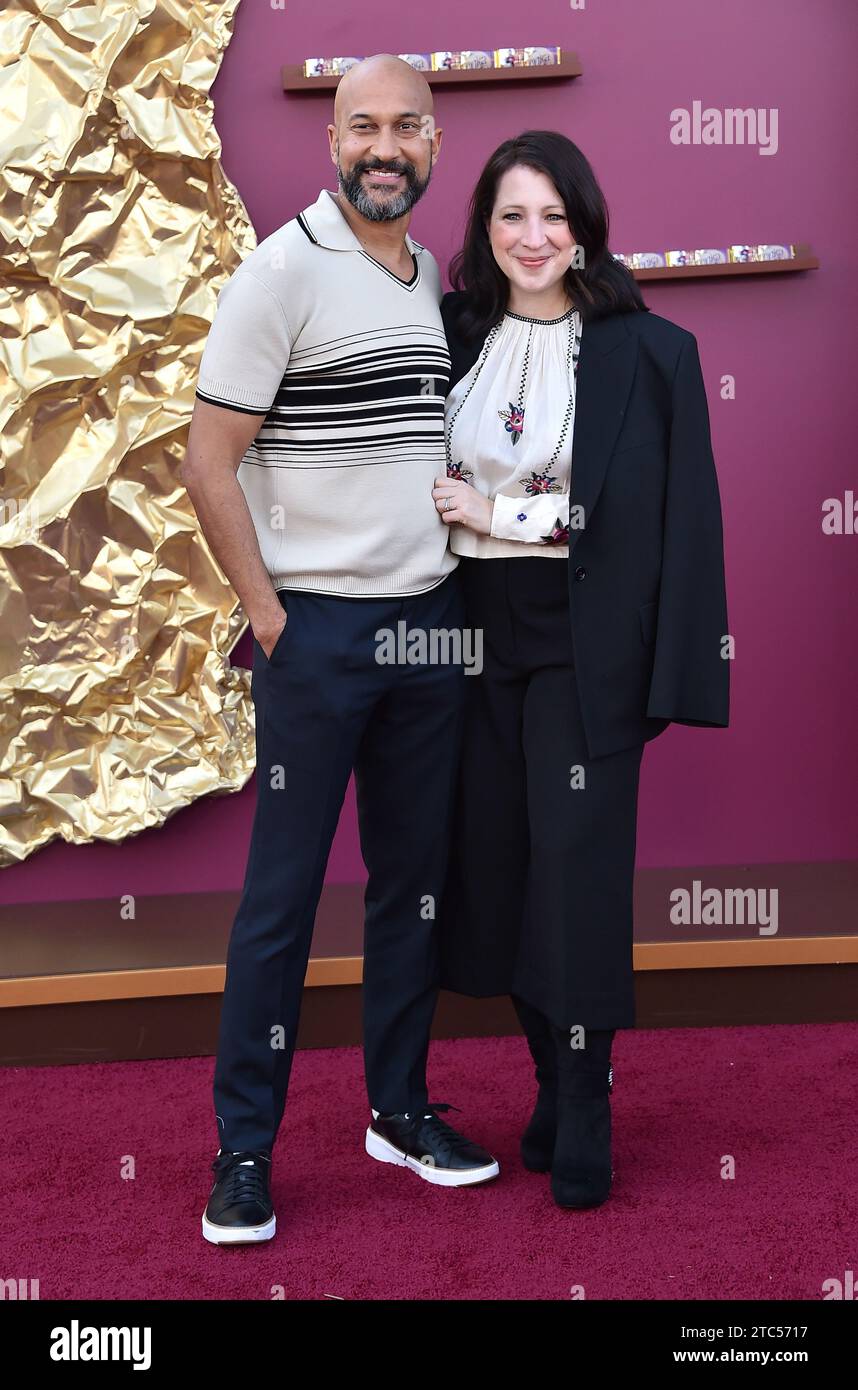 Westwood, USA. 10th Dec, 2023. Keegan Michael Key and Elisa Pugliese ...