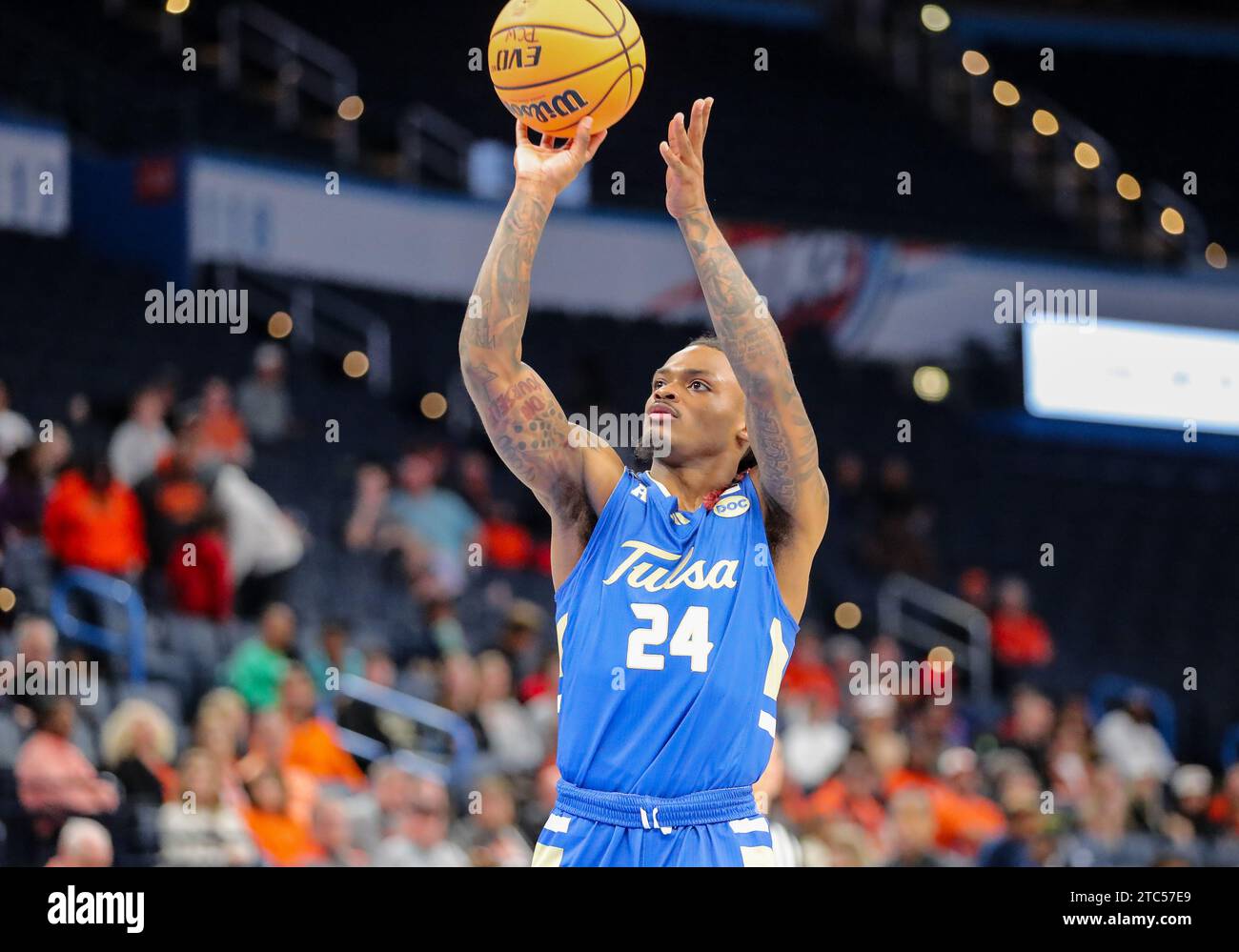 December 10, 2023: .Tulsa Golden Hurricane guard Cobe Williams (24 ...