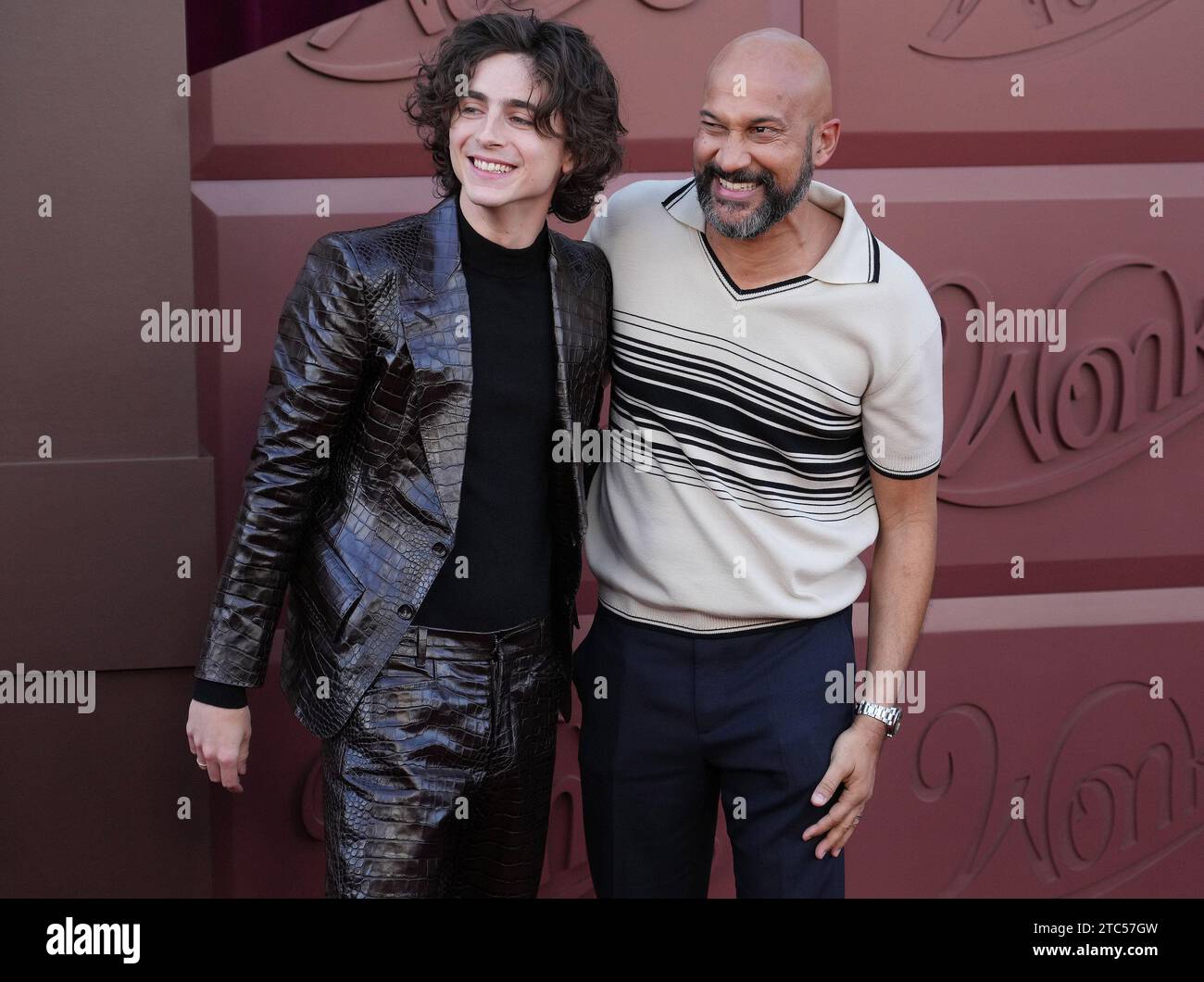 Los Angeles, USA. 10th Dec, 2023. (L-R) Timothée Chalamet and Keegan-Michael Key at the Warner ...
