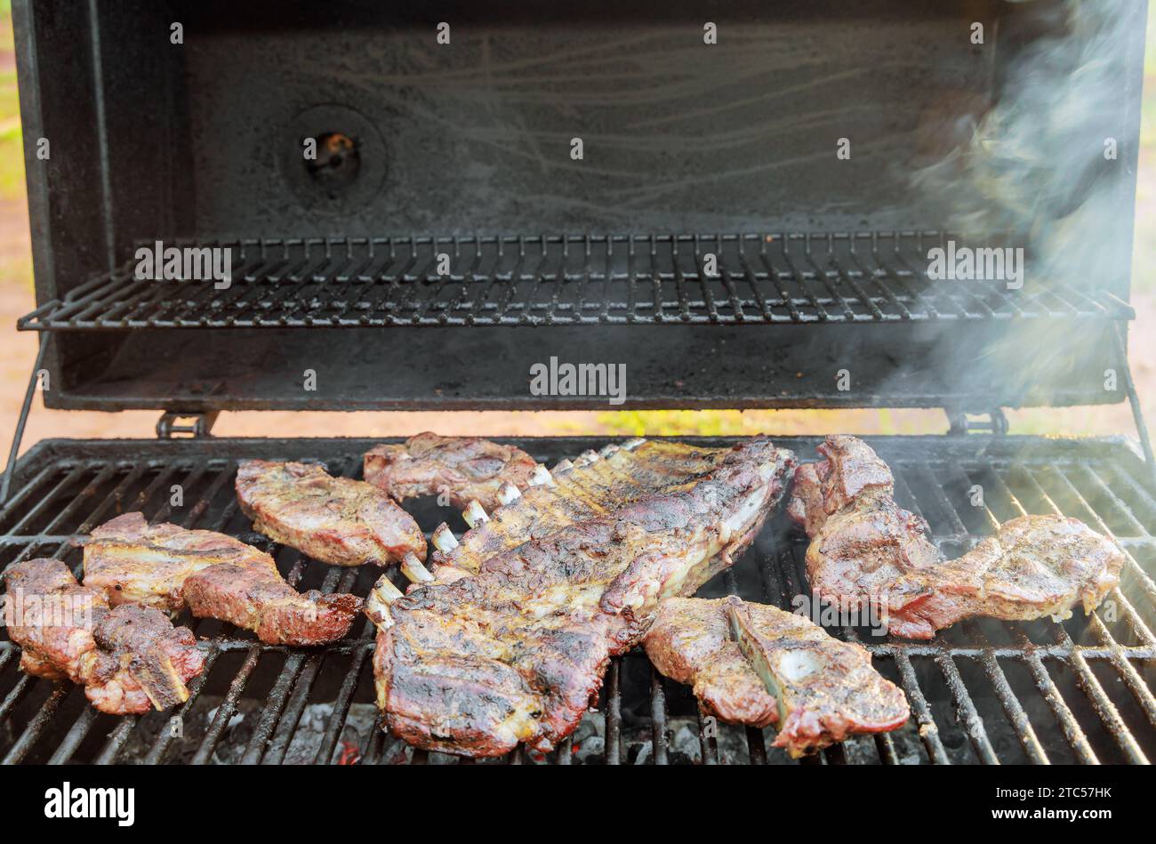 Bbq grill variety meats hi-res stock photography and images - Alamy