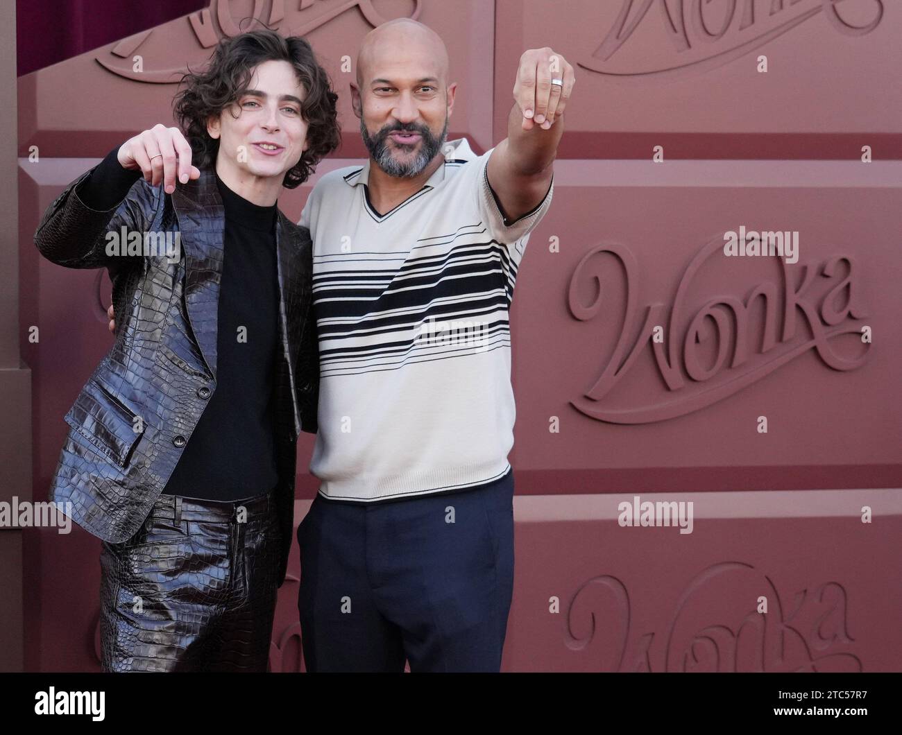 Los Angeles, USA. 10th Dec, 2023. (L-R) Timothée Chalamet and Keegan-Michael Key at the Warner ...
